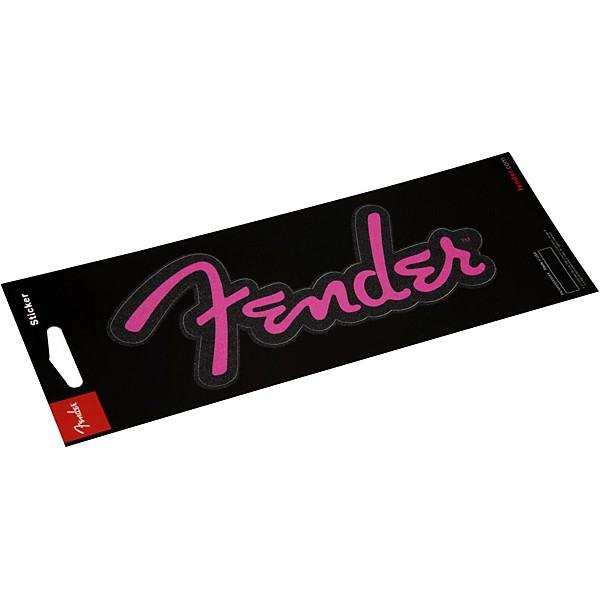 Fender Logo Sticker Glitter Pink | Guitar Center