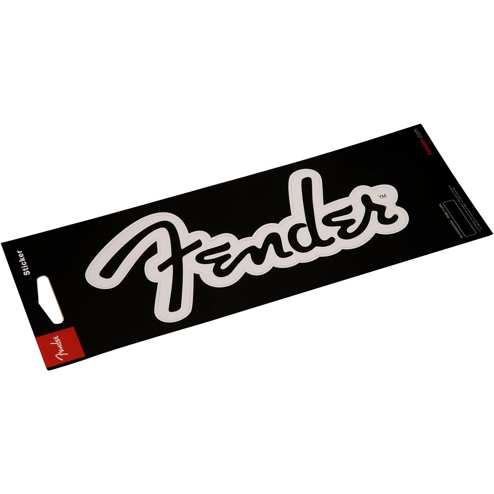 Fender Logo Sticker Matte White | Guitar Center