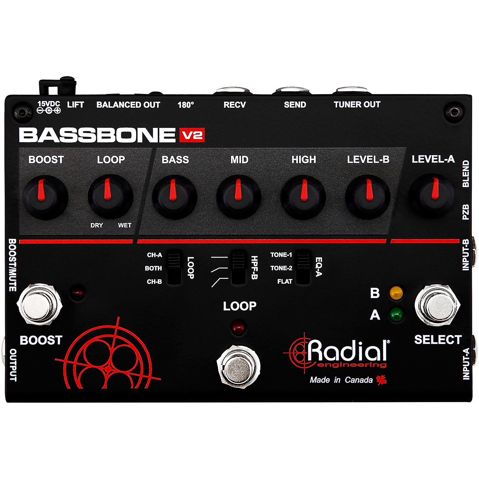 Radial Engineering Bassbone V2 Bass Preamp and DI Box | Guitar Center