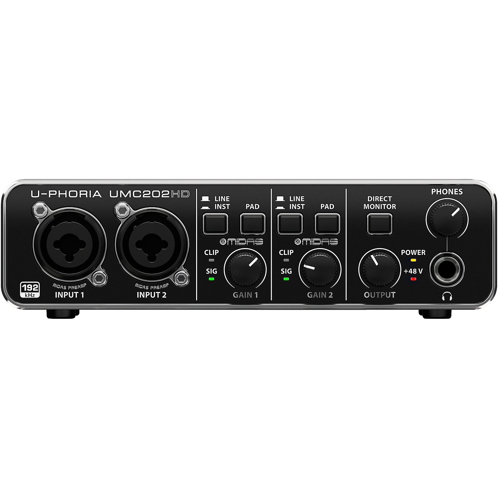 Behringer U-PHORIA UMC202HD Audiophile 2x2, 24-Bit/192kHz USB Audio ...