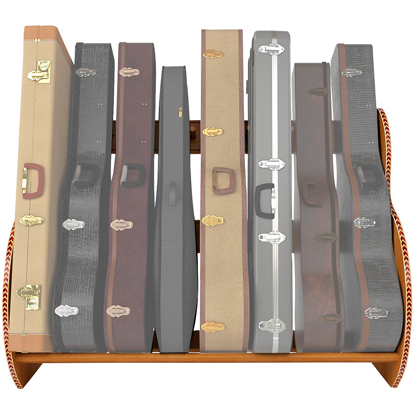 A&S Crafted Products Studio Deluxe Guitar Case Rack Red Oak Full Size ...