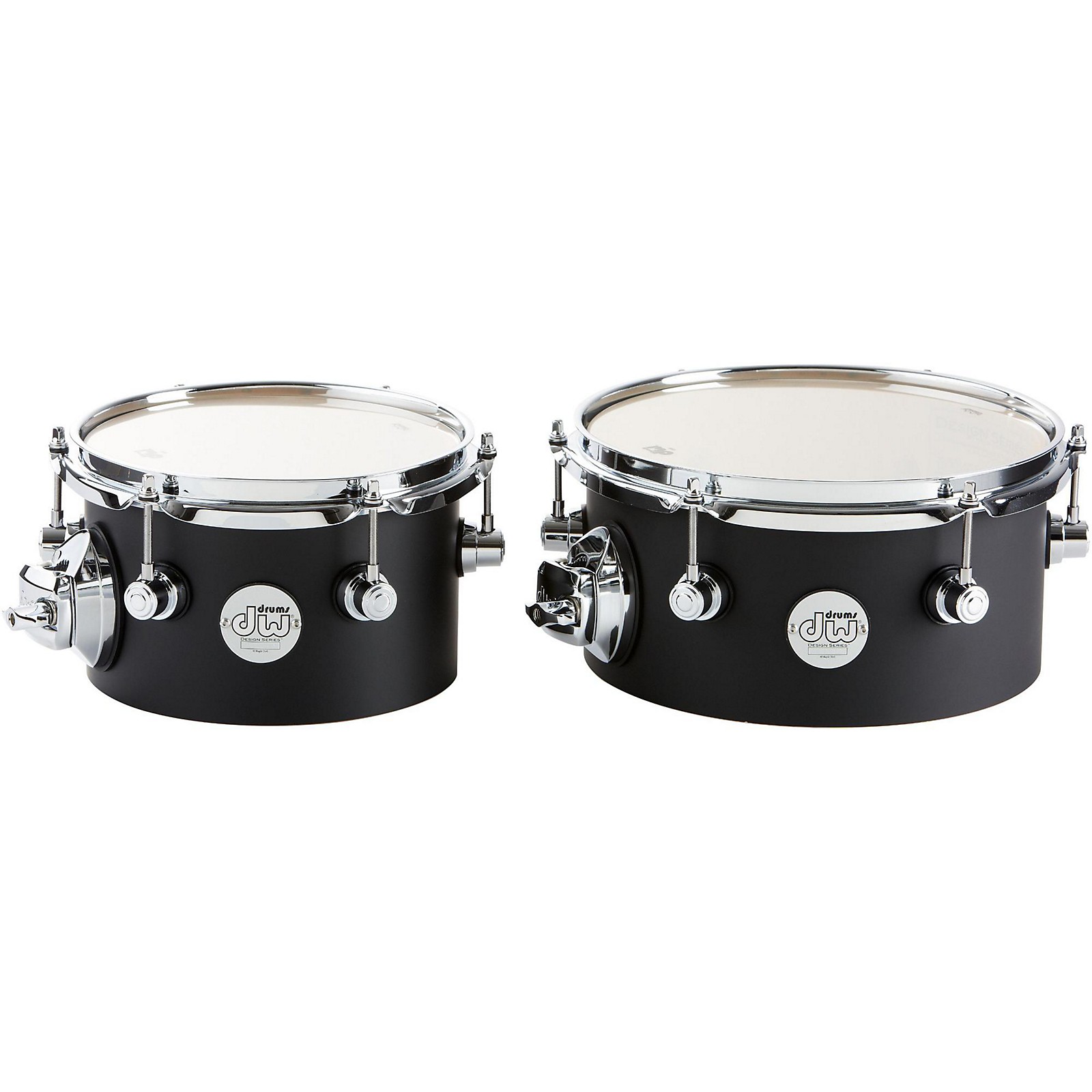 DW Design Series Concert Tom Set With Mount 8/10 Inch Black Satin ...