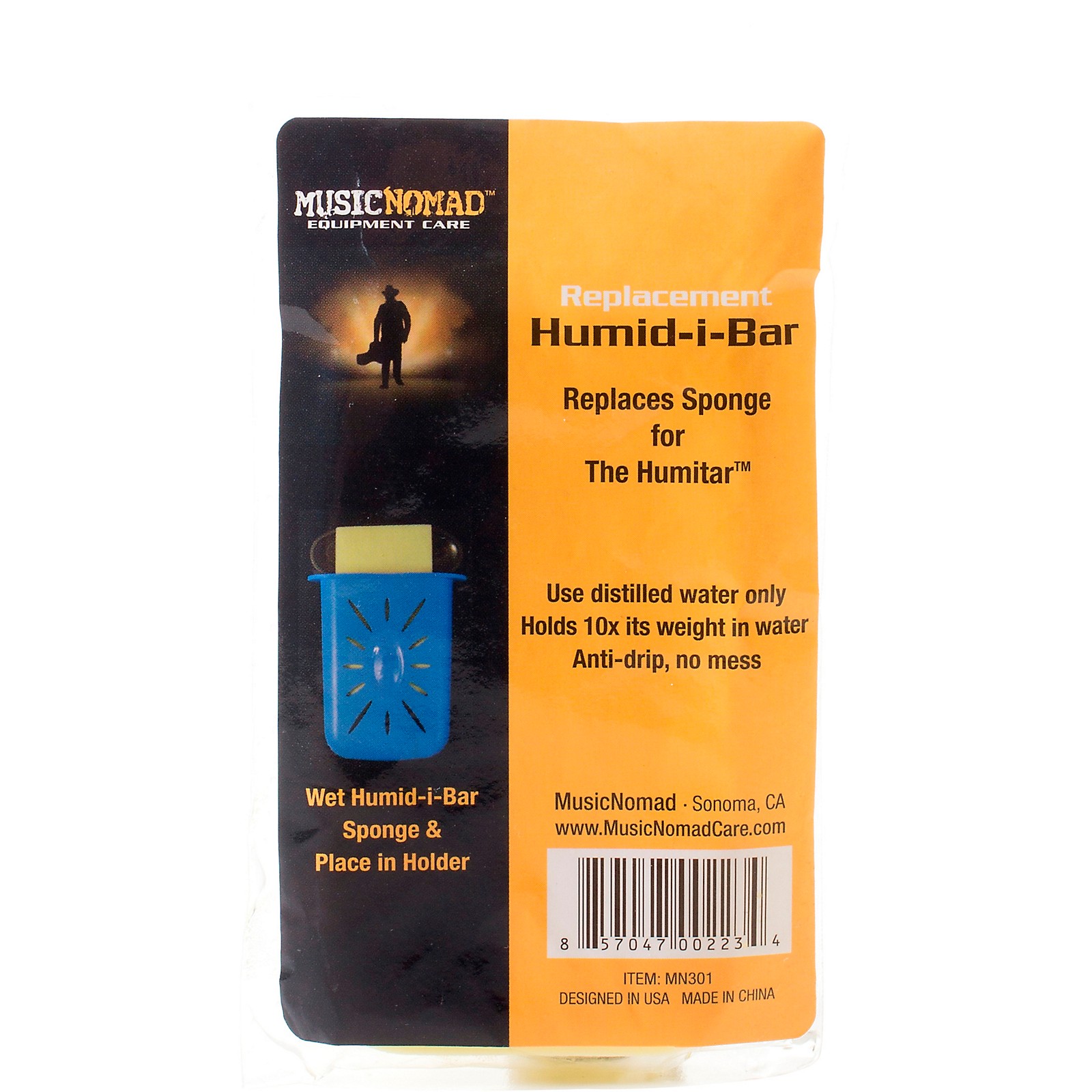 Music Nomad Humid-i-Bar Replacement Sponge for the Humitar Humidifier ...
