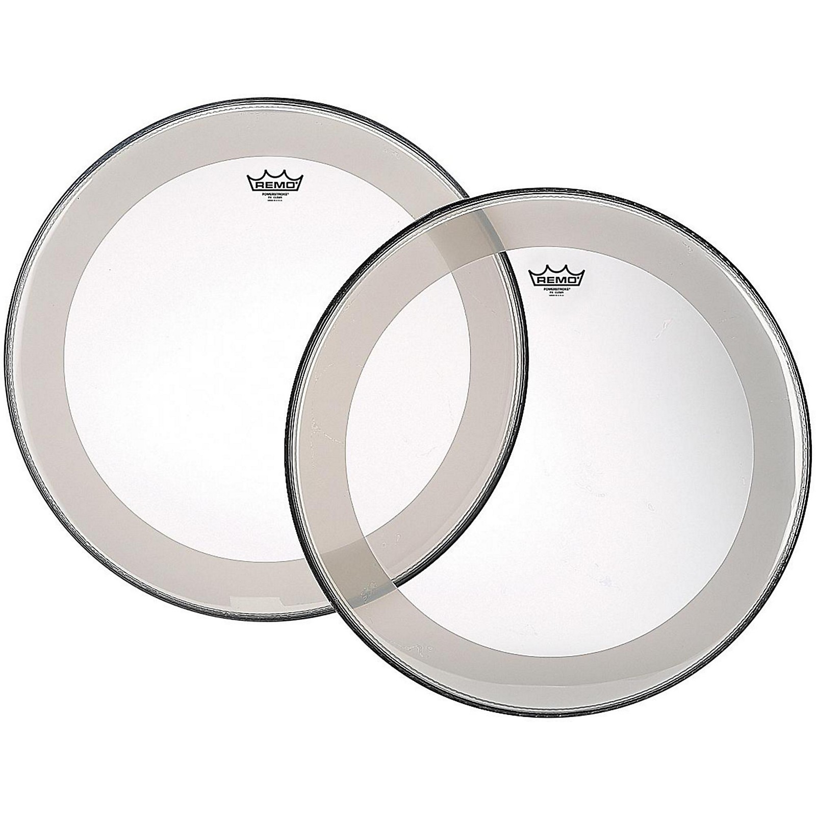 Remo Powerstroke 4 Clear Batter Bass Drum Head with Impact Patch 16 in ...