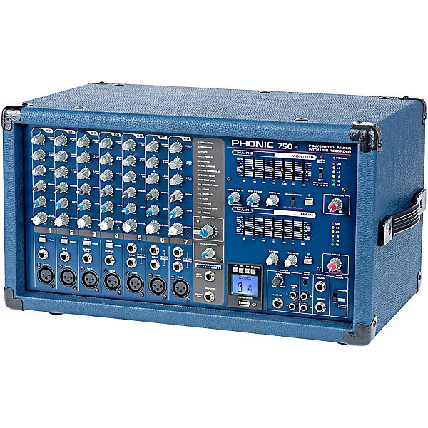 Phonic Powerpod 750R 500W 7-Channel Powered Mixer with USB Recorder ...