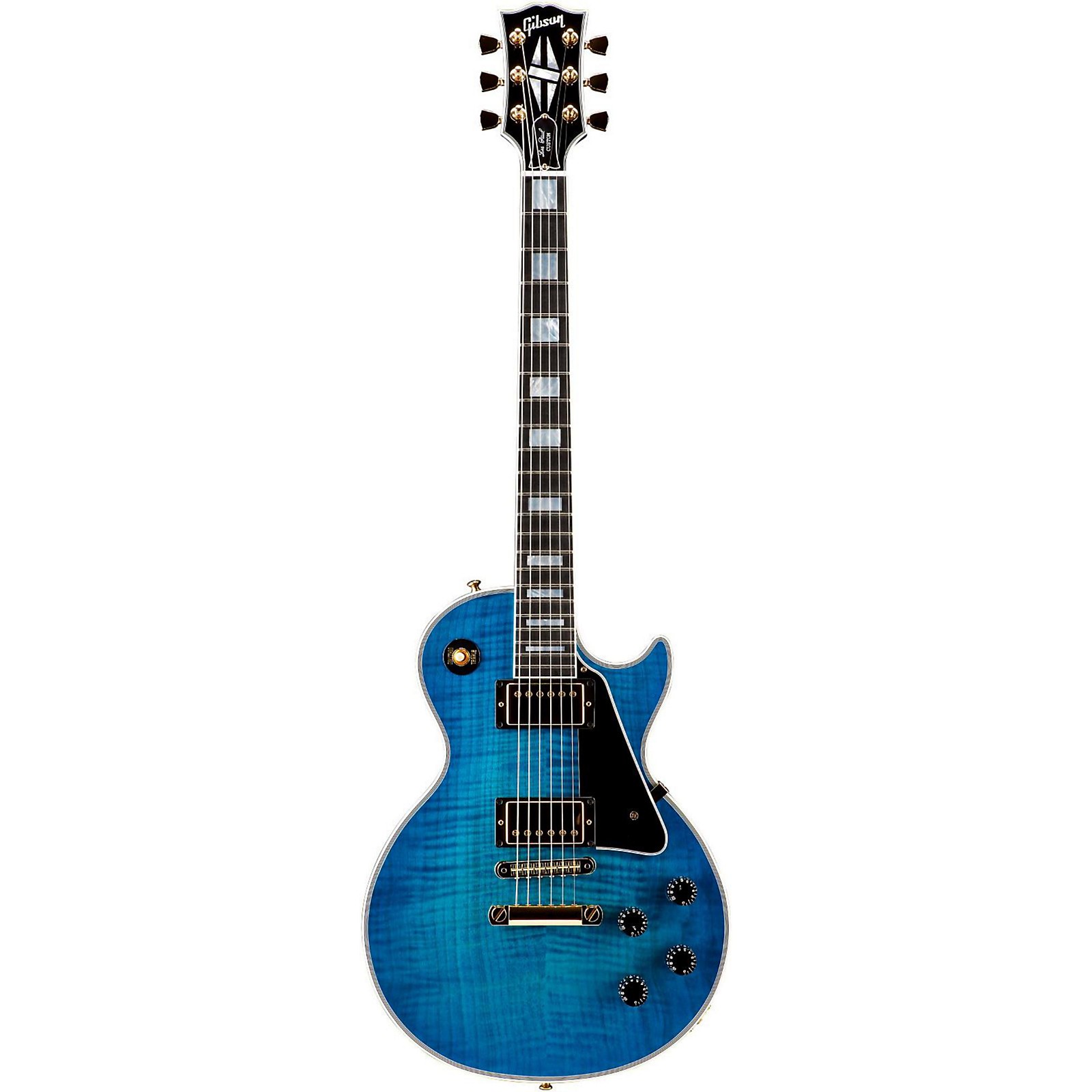 Platinum Gibson Custom Aqua Blue | Guitar Center