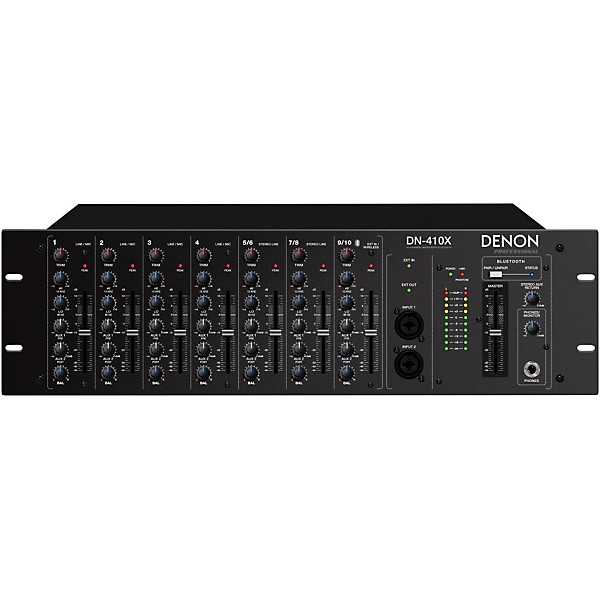 Open Box Denon DJ DN-410X 10-channel Rackmount Mixer with Bluetooth ...