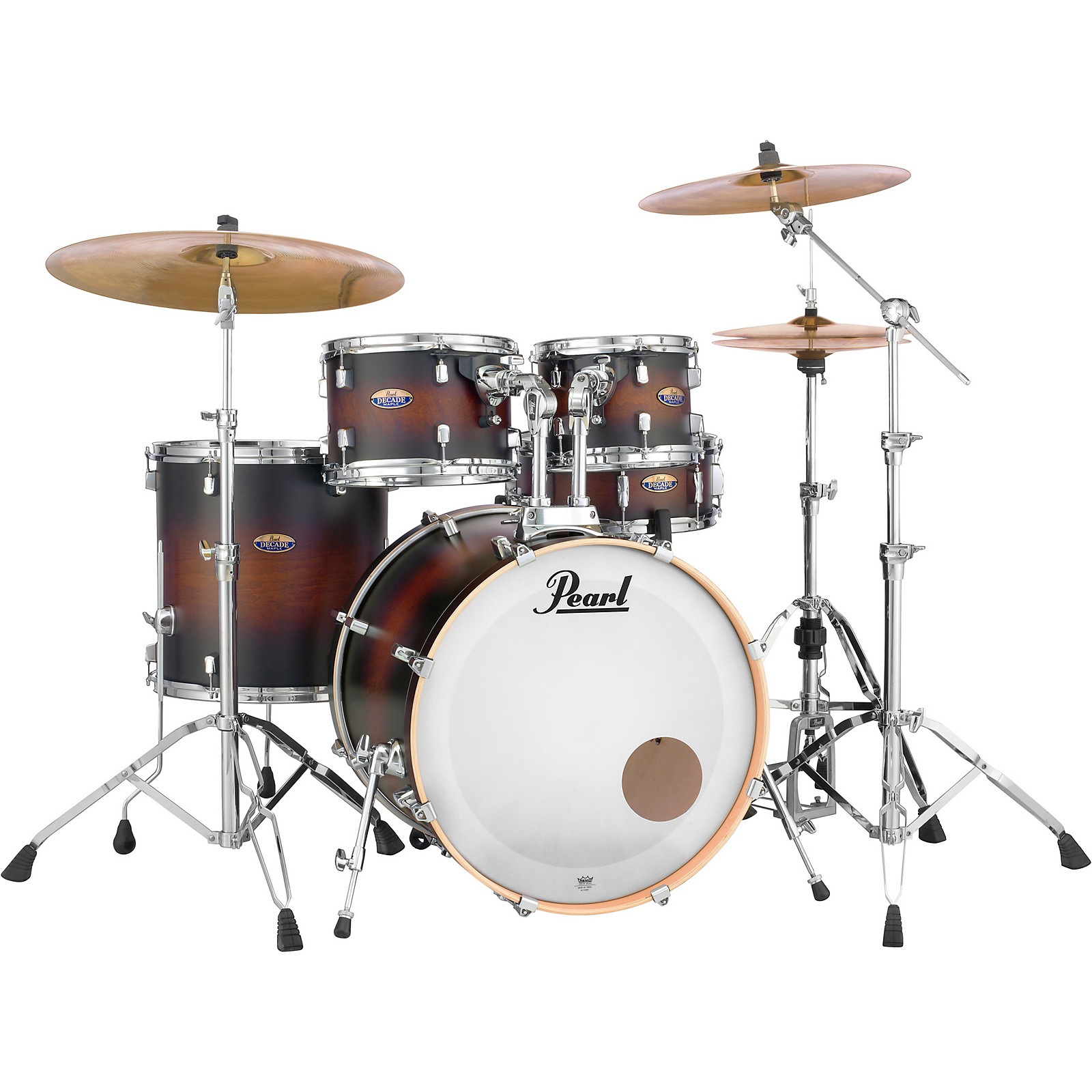 Pearl Decade Maple 5-Piece Shell Pack Satin Brown Burst | Guitar Center