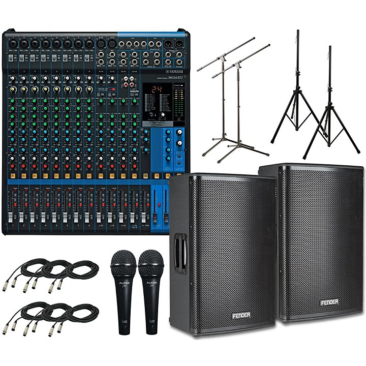 Fender Fortis F-15BT with MG16XU PA System | Guitar Center