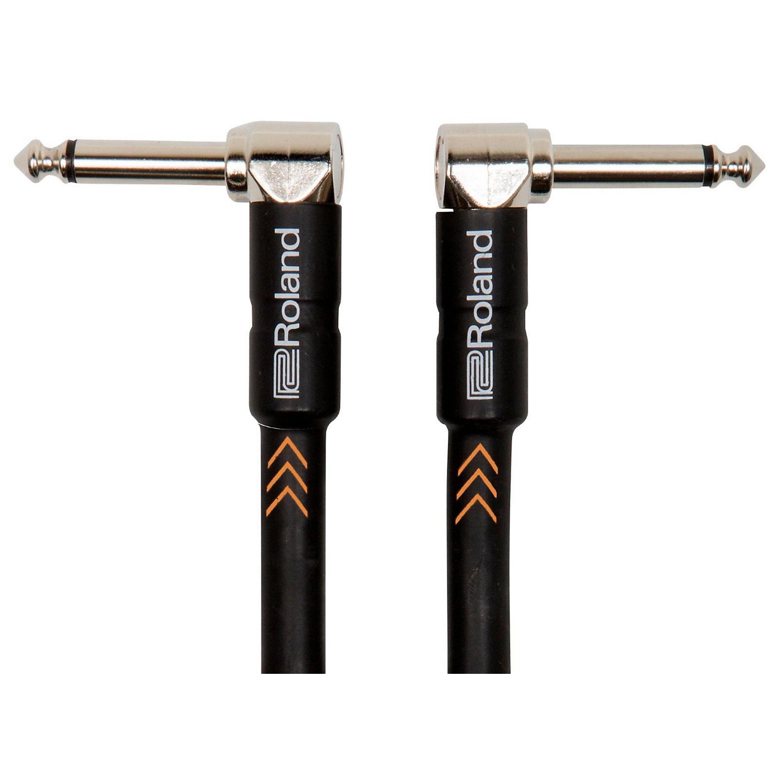 Roland Black Series 1/4" Angled/Angled Instrument Cable 1 ft. Black ...