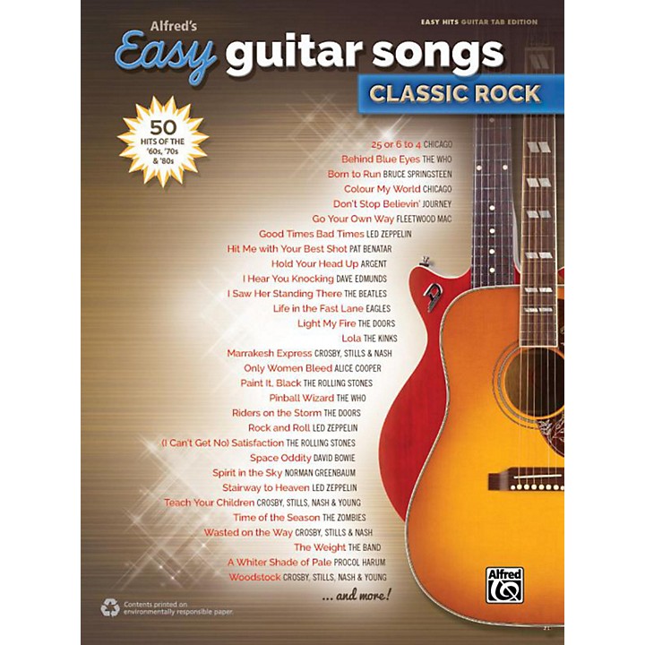 Alfred Alfred's Easy Guitar Songs: Classic Rock - Easy Hits Guitar TAB ...