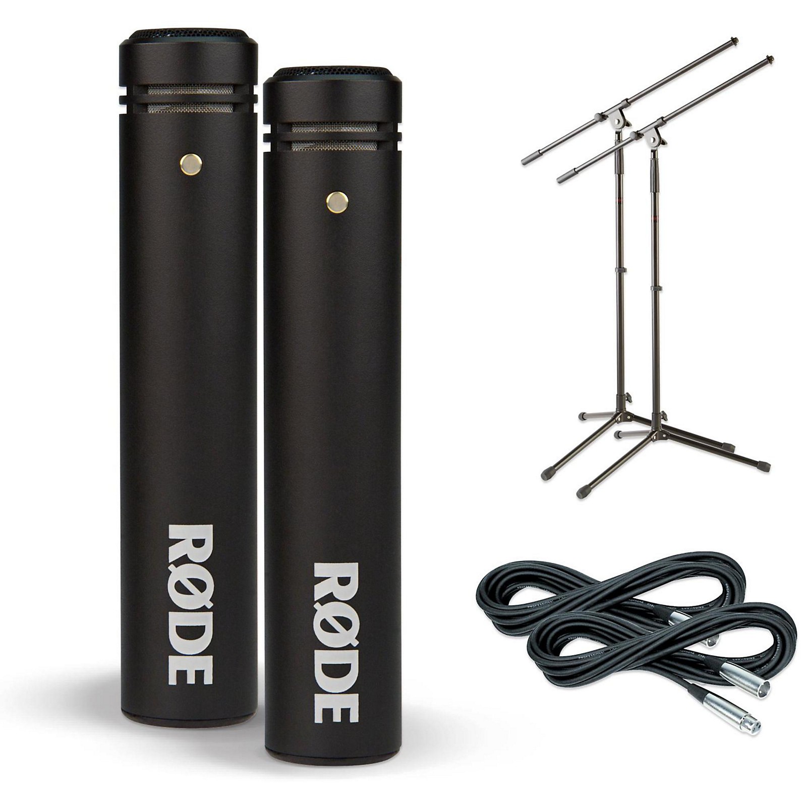 RODE M5 Compact 1/2" Condenser Microphone Matched Pair Cable and Stand ...