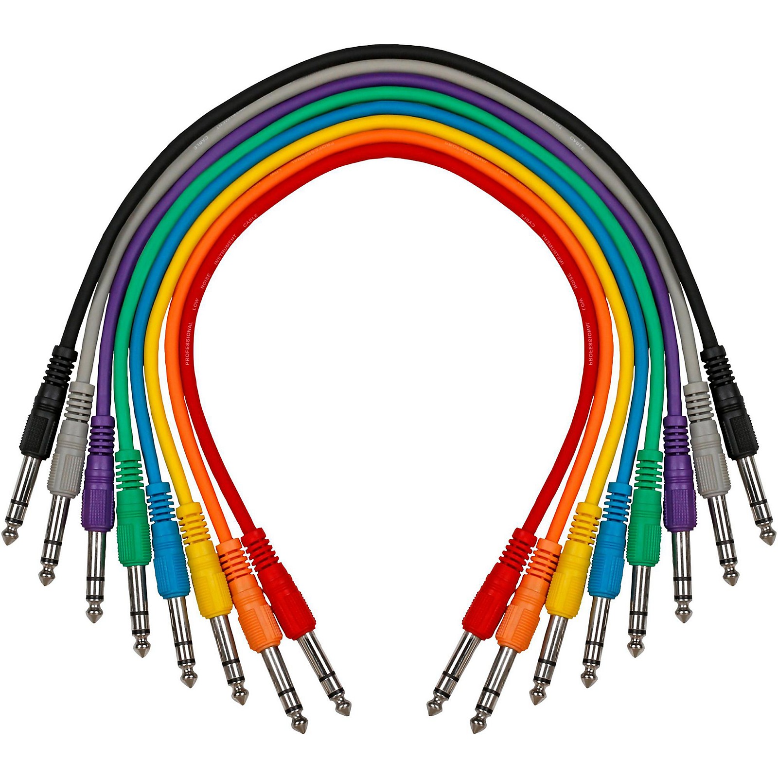 Livewire Essential 1/4" TRS Male to TRS Male Patch Cable 8-Pack 1.5 ft ...