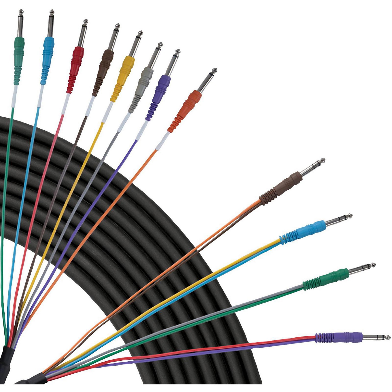 Livewire Essential 4-Channel Insert/Y Snake TRS to TS 12 ft. Black ...