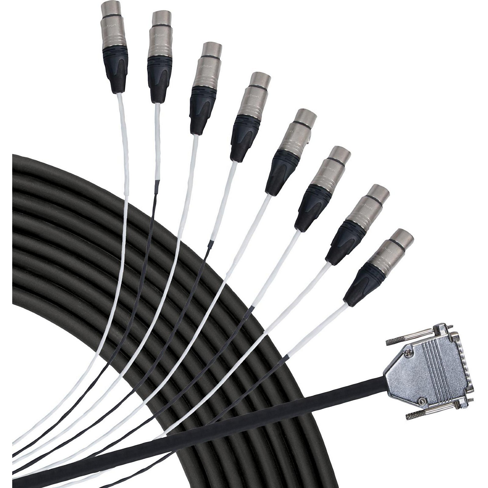 Livewire Advantage 8-Channel Snake D-sub to XLR Female 25 ft. Black ...