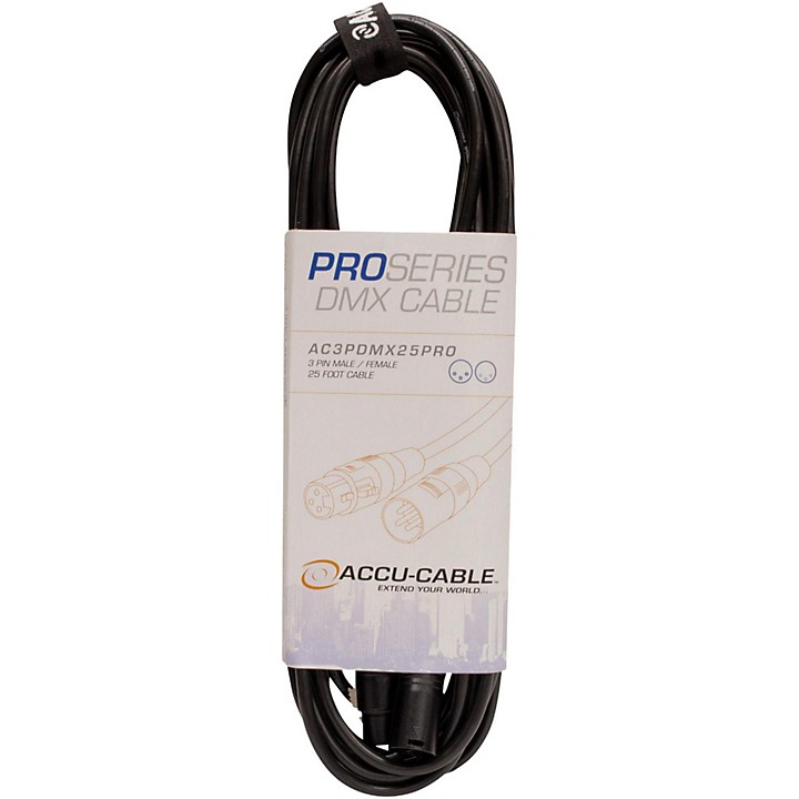 American DJ AC3PDMX5PRO Professional DMX Lighting Cable 25 ft. | Guitar ...