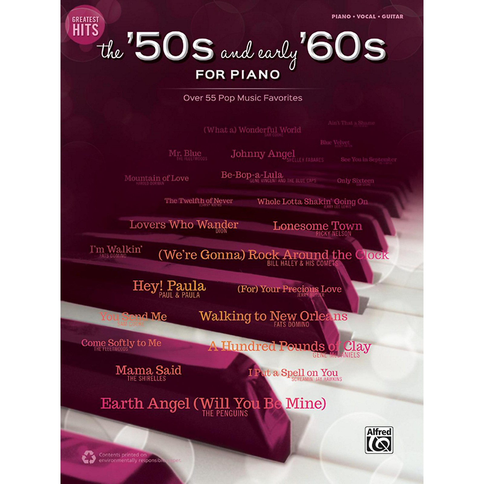 Alfred Greatest Hits: The '50s and Early '60s for Piano Piano/Vocal ...