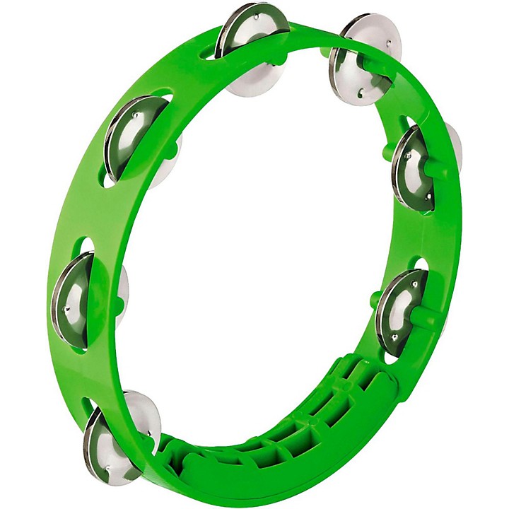 Nino Compact ABS Plastic Handheld Tambourine 8 in. Grass Green | Guitar ...
