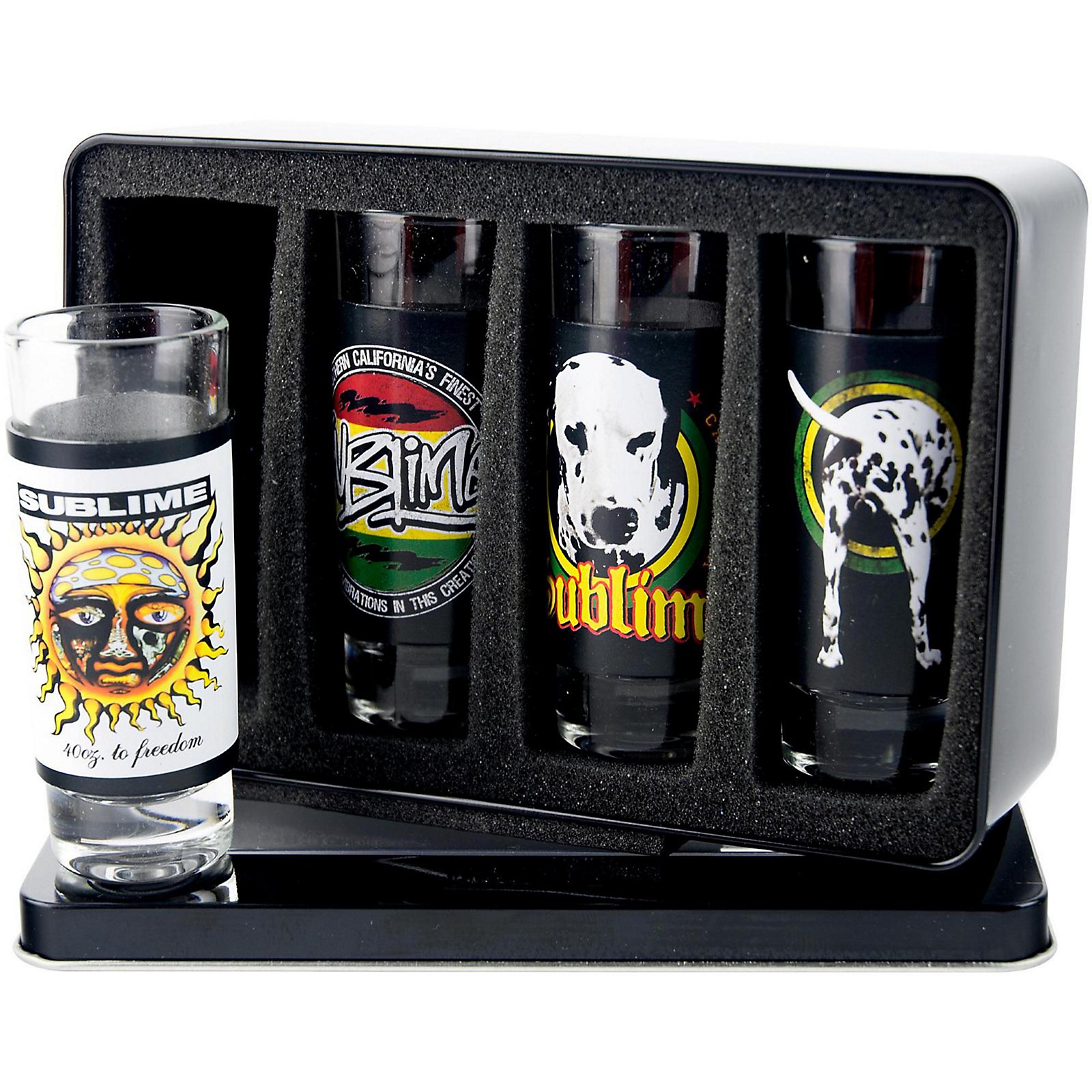 Iconic Concepts 4 Piece Sublime Shot Glass Set with Full Color Printed ...