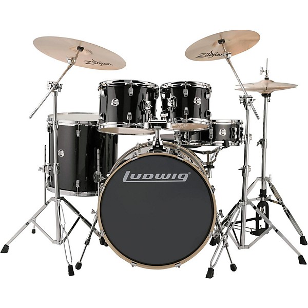 Open Box Ludwig Element Evolution 5-piece Drum Set with 22" Bass Drum & Zildjian ZBT Cymbals ...