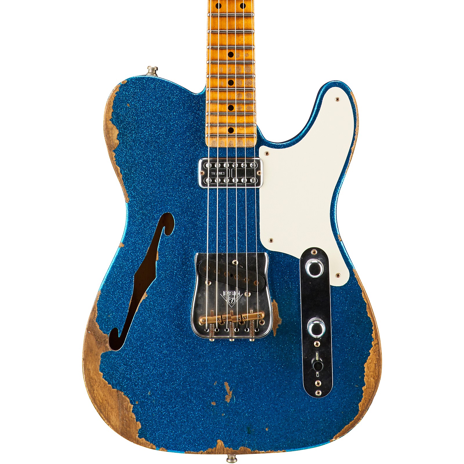 Platinum Fender Custom Shop Blue Sparkle | Guitar Center