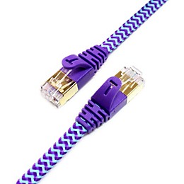 Tera Grand CAT-7 10 Gigabit Ultra Flat Ethernet Patch Braided Cable 6 ...
