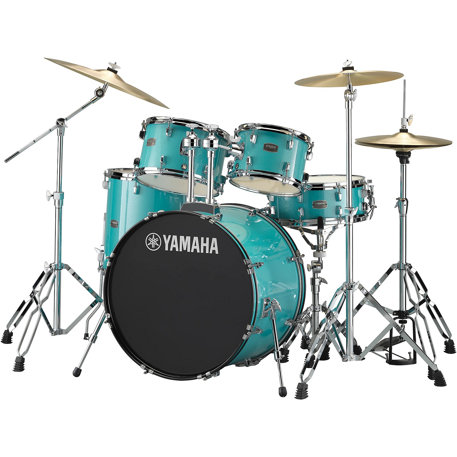 Yamaha Rydeen 5-Piece Shell Pack With 22" Bass Drum Turquoise Glitter ...