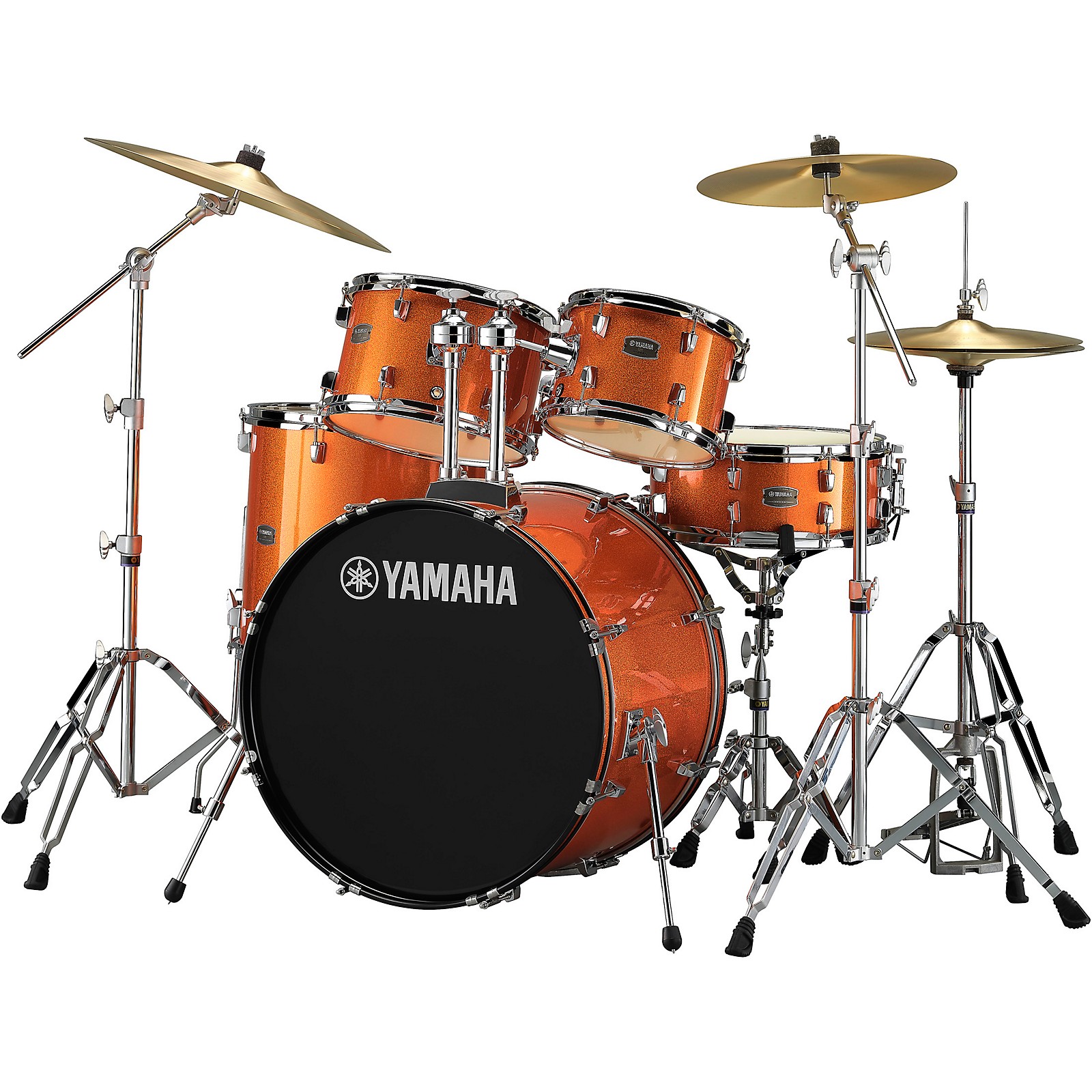 Yamaha Rydeen 5-Piece Shell Pack With 22" Bass Drum Orange Glitter ...