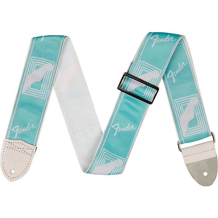 Fender 2 Inch Custom Color Fender Monogrammed Strap Daphne Blue