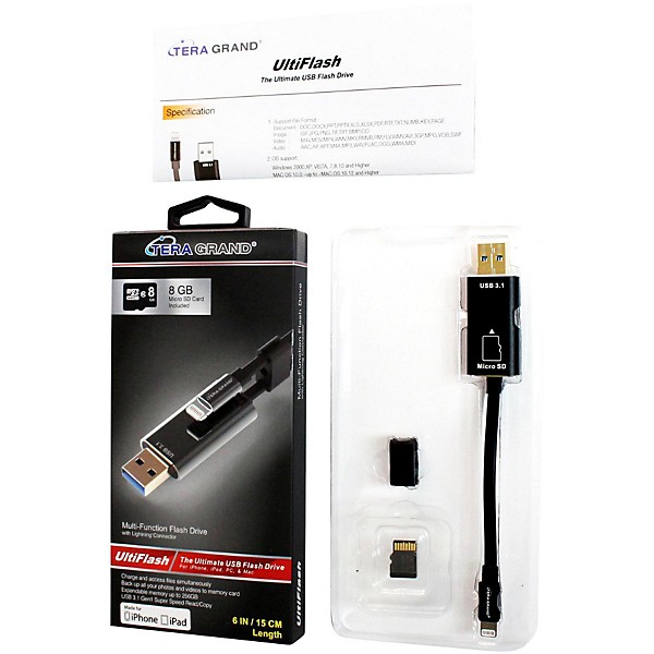Tera Grand UltiFlash USB Flash Drive for iPhone and iPad | Guitar Center