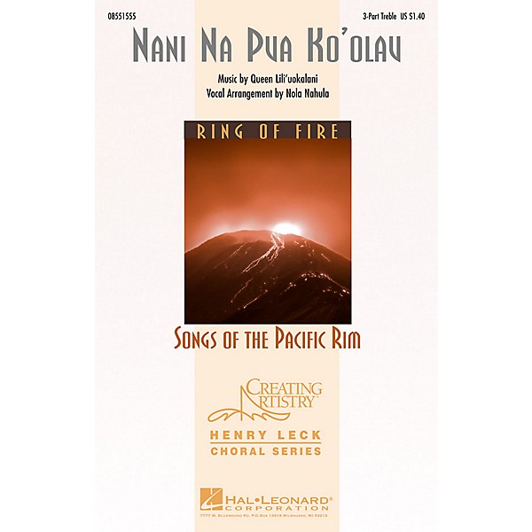Hal Leonard Nani Na Pua Ko'olau (3-Part Treble) 3 Part Treble arranged by Nola Nahulu | Guitar ...
