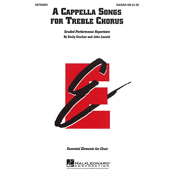 Hal Leonard A Cappella Songs for Treble Chorus SA/SSA | Guitar Center Hal Leonard A Cappella Songs for Treble Chorus SA/SSA | Guitar Center