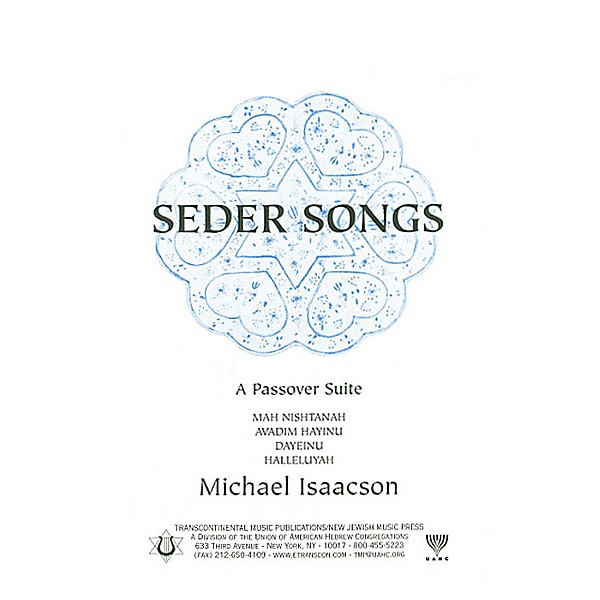 Transcontinental Music Seder Songs SATB arranged by Michael Isaacson ...