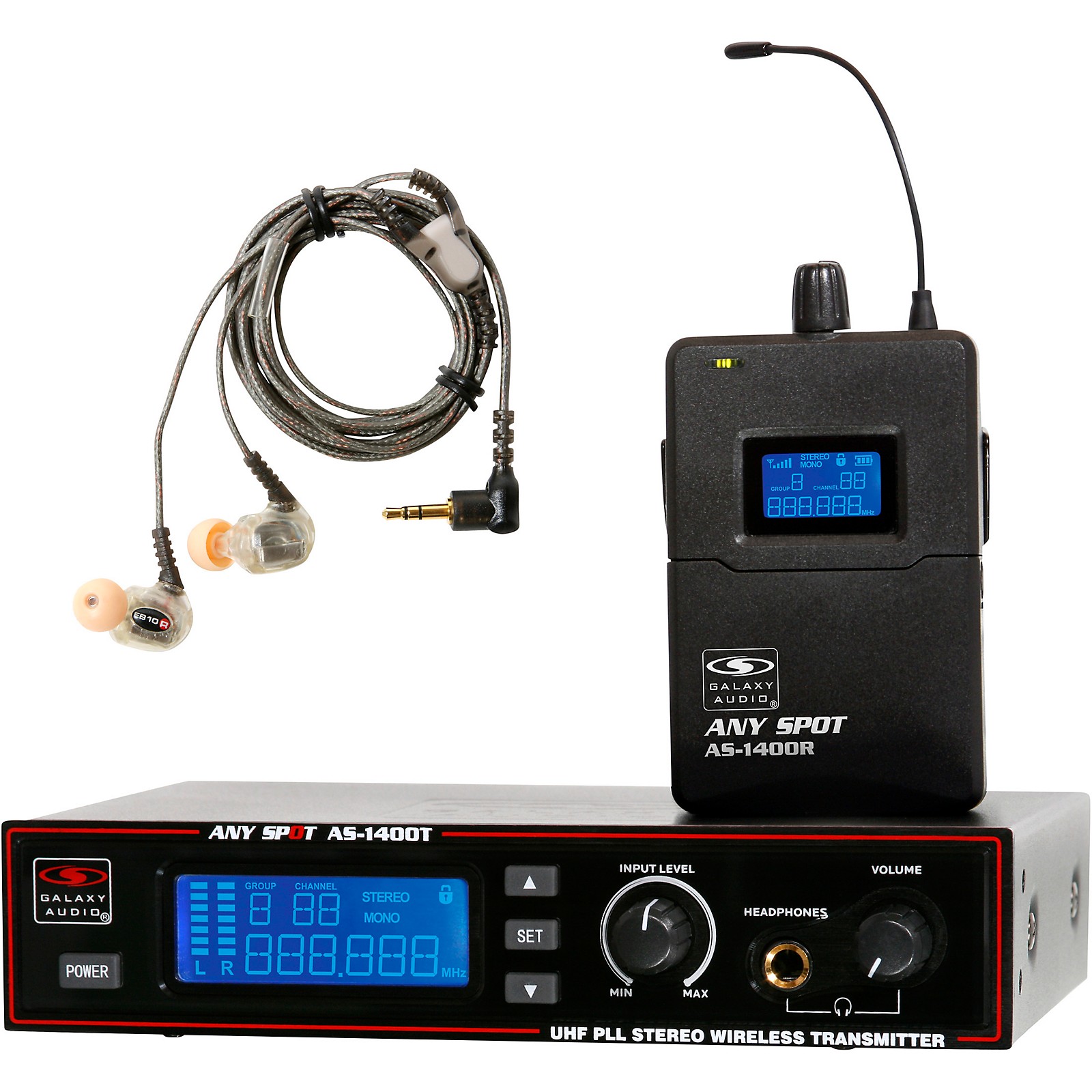 Galaxy Audio AS-1410 Wireless Personal Monitor System Band M Black ...