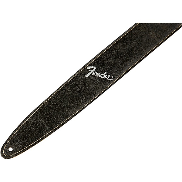 Fender 2 in. Distressed Leather Straps Black 2 in. | Guitar Center