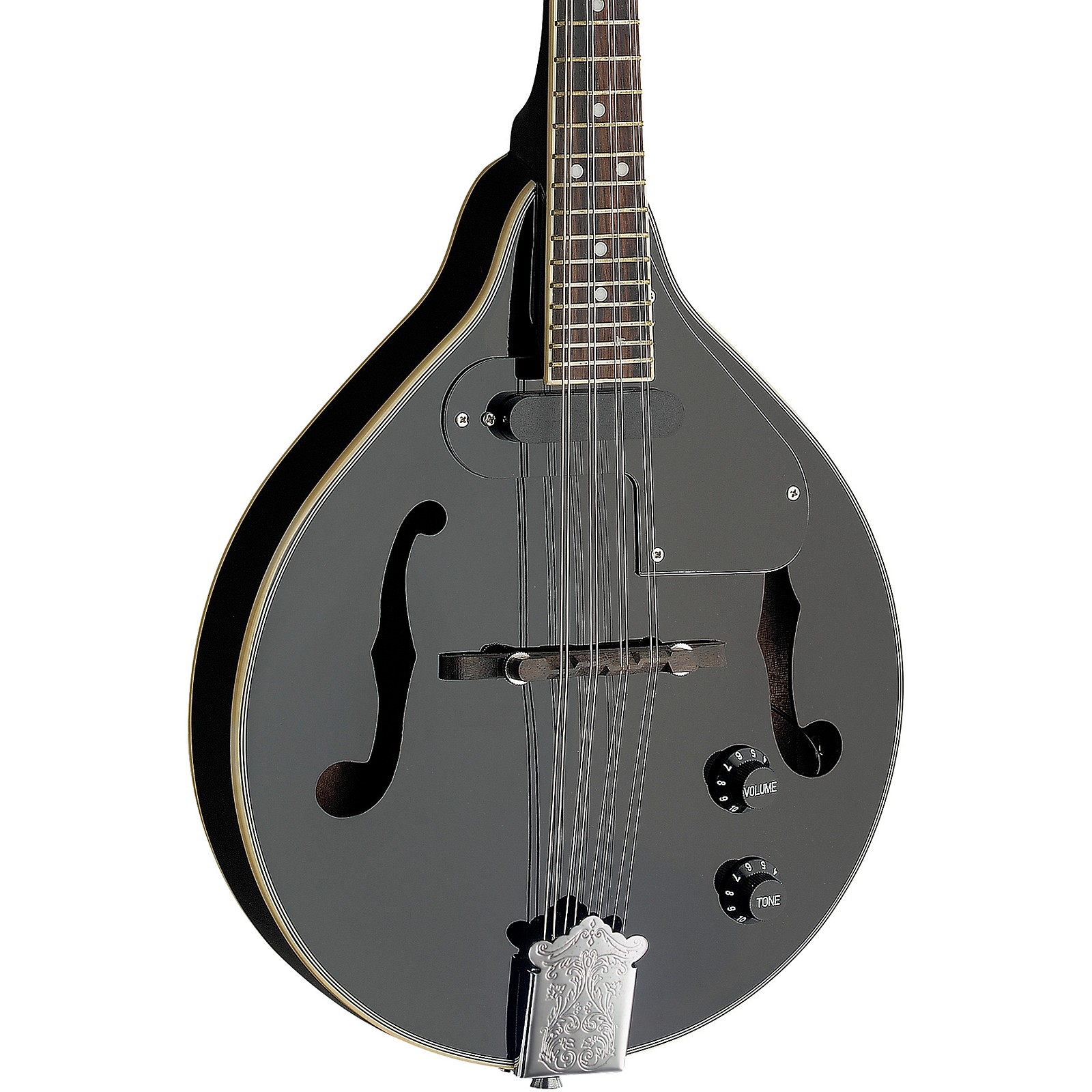 Stagg Acoustic-Electric Bluegrass Mandolin with Nato Top Gloss Black ...