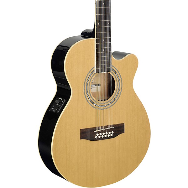 Stagg Mini-Jumbo Electro-Acoustic Cutaway 12-String Concert Guitar ...