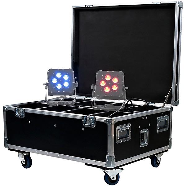 American DJ Wi Flight Case for WiFLY LED PAR Lights with Wheels Black ...