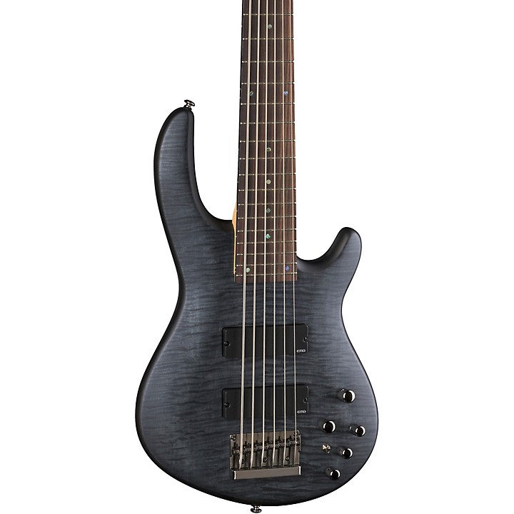 Dean Edge 6 Flame Top 6-String Electric Bass Translucent Black Satin ...