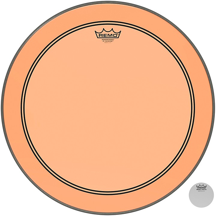 Remo Powerstroke P3 Colortone Orange Bass Drum Head 20 in. | Guitar Center