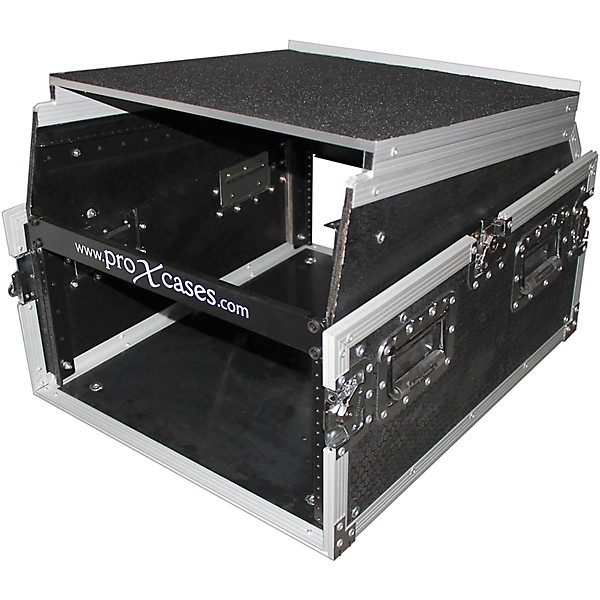 ProX 6U Rack x 13U Top Mixer DJ Combo Flight Case with Laptop Shelf ...