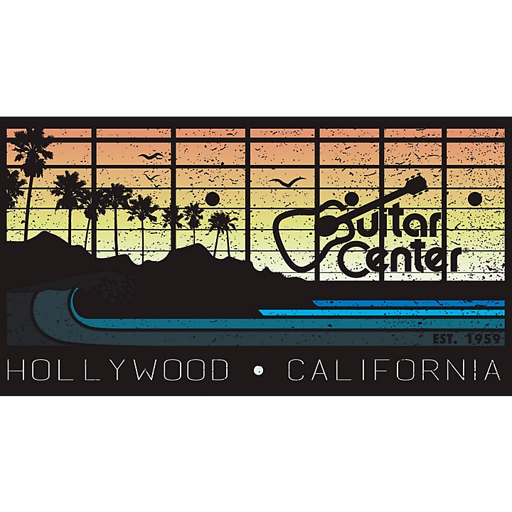 Guitar Center Hollywood - California Sunset Sticker | Guitar Center