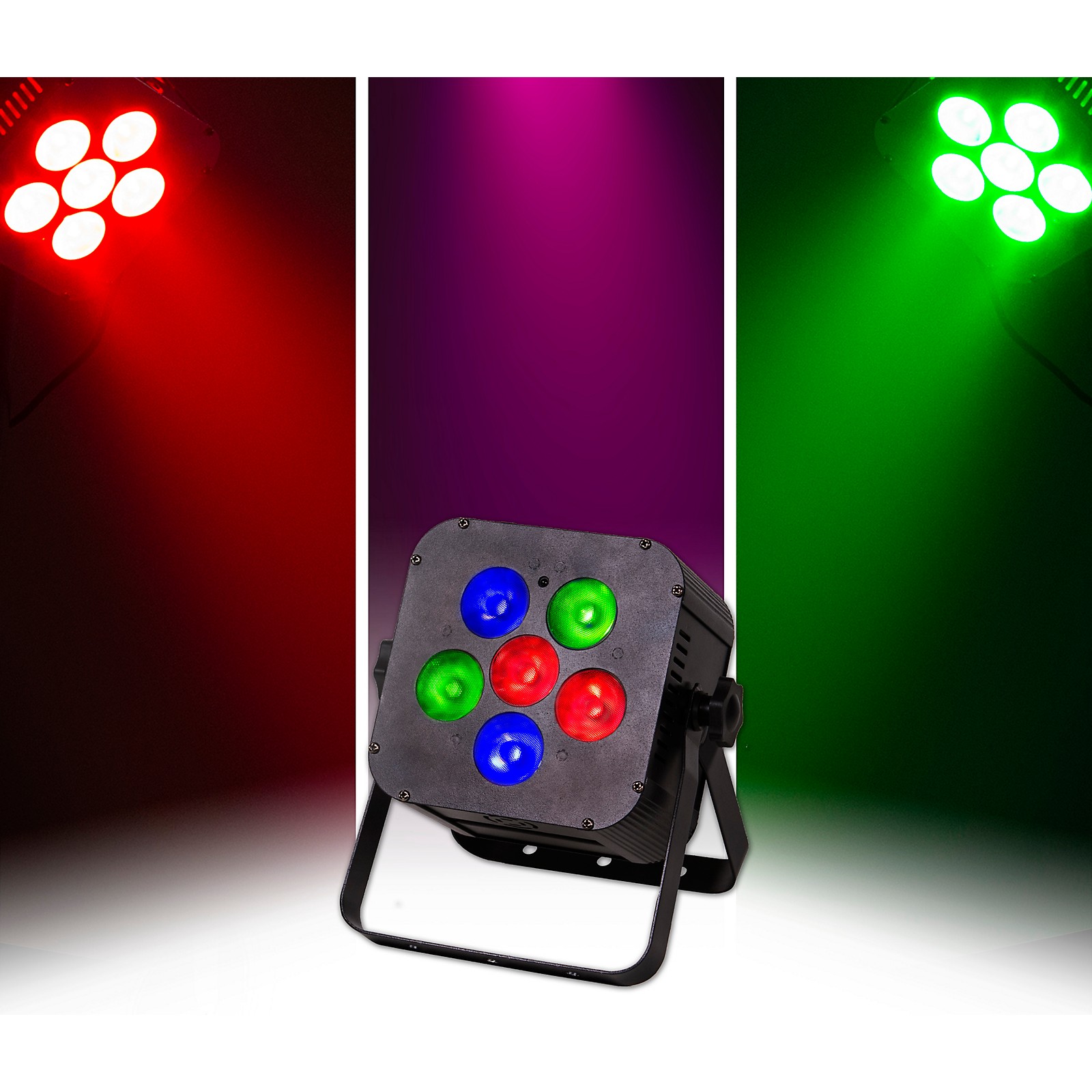 ColorKey MobilePar Hex 6 RGBAW+UV LED Wireless PAR Light, Black Black ...