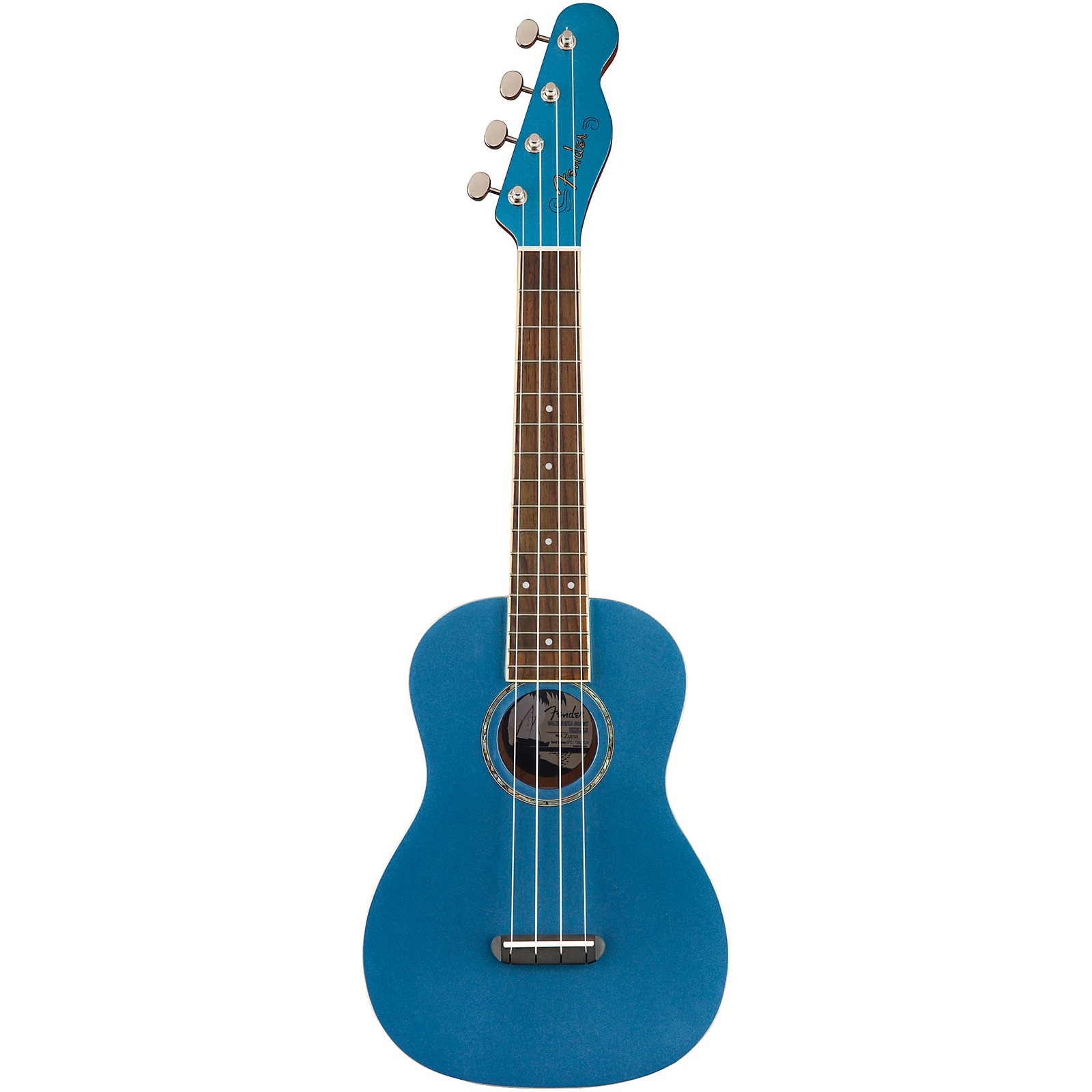 Fender Zuma Concert Ukulele Walnut Fingerboard Lake Placid Blue ...