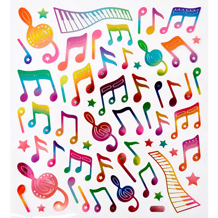 AIM Rainbow Musical Note Stickers | Guitar Center