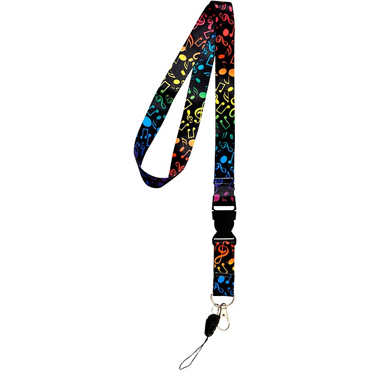 AIM Multi Colored Music Notes Lanyard | Guitar Center