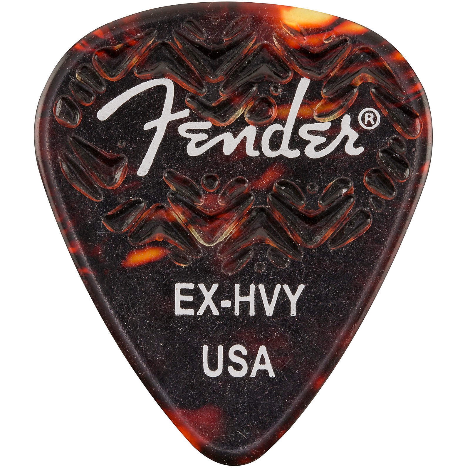 Fender 351 Shape Wavelength Picks (6-Pack), Tortoise Shell Extra Heavy ...