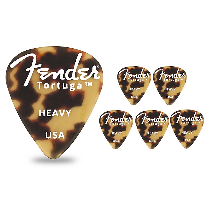Fender 351 Shape Tortuga Ultem Guitar Picks (6-Pack), Tortoise Shell ...