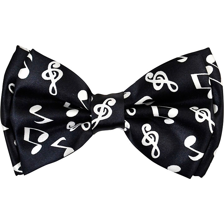 AIM Black and White Bow Tie With Music Notes | Guitar Center
