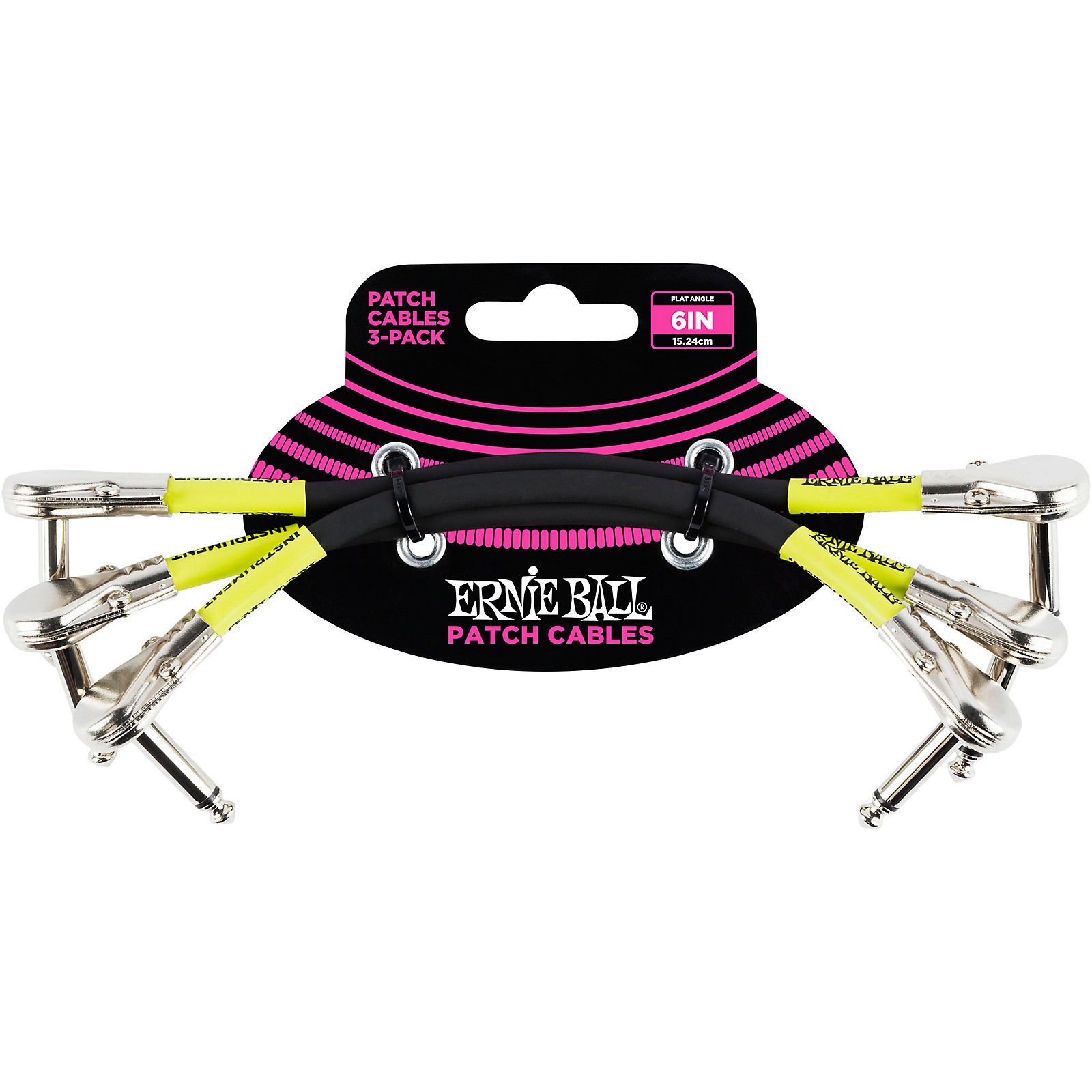 Ernie Ball Pancake Patch Cable 6 in. Black | Guitar Center